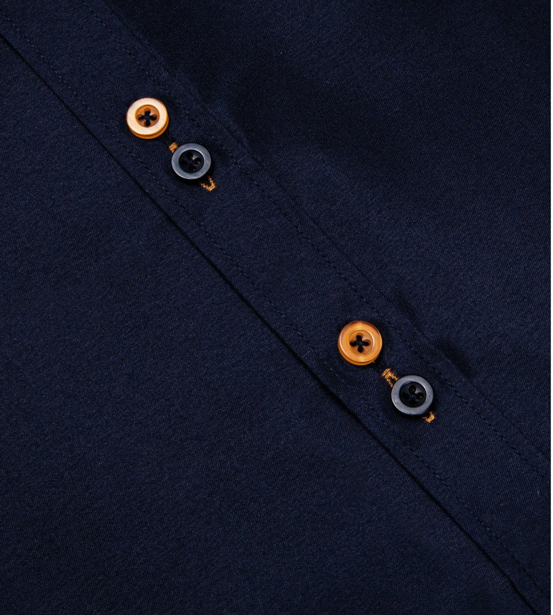 Simon Von Deep Blue Men's Shirt with contrast colored buttons unique ...